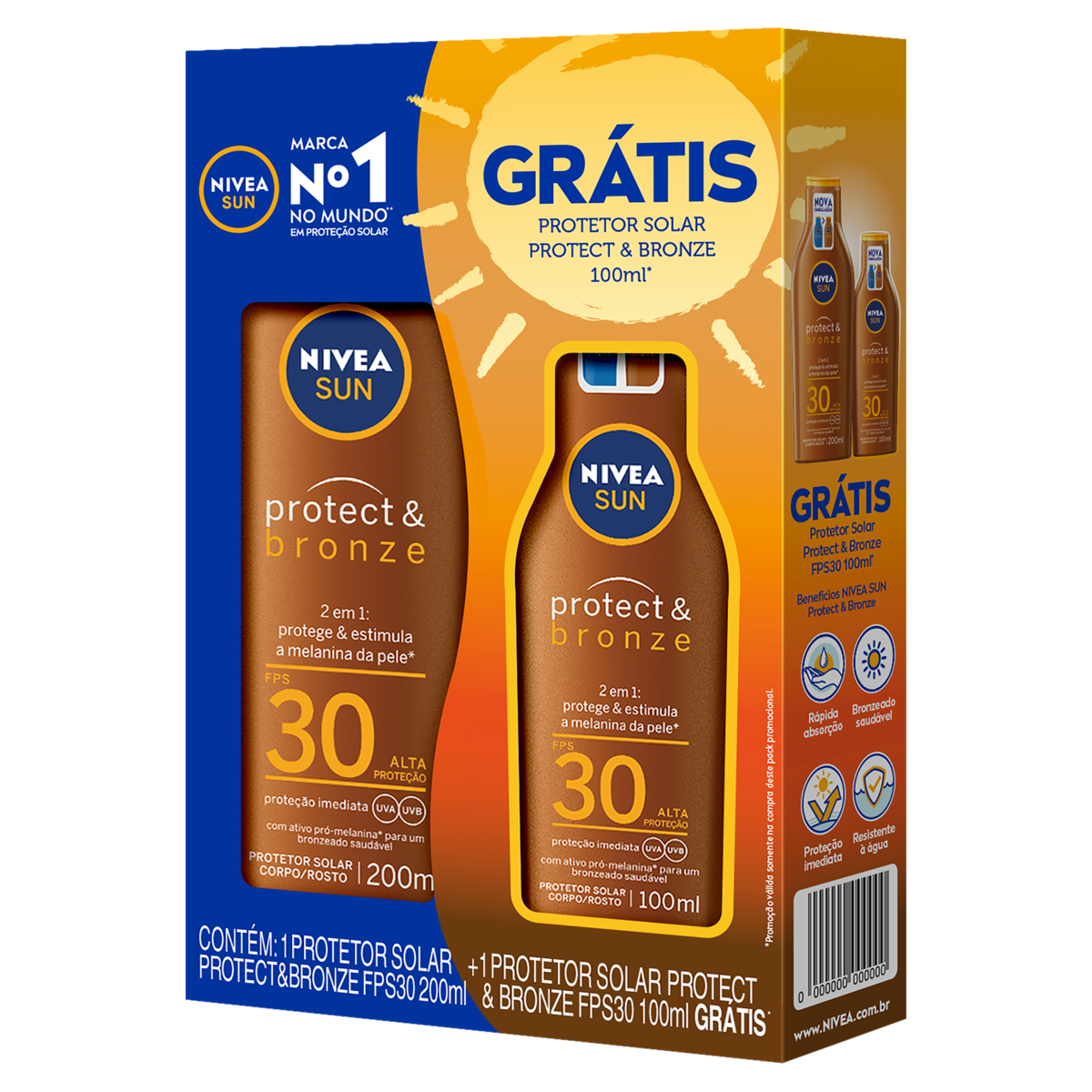 Kit Protetor Solar Nivea Sun Protect & Bronze