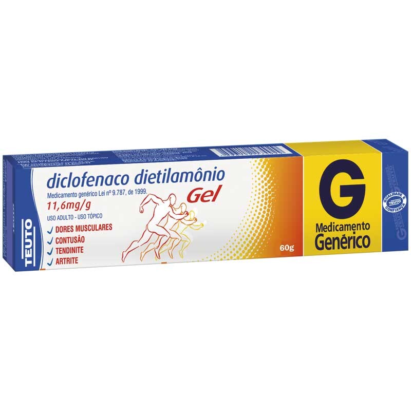 Diclofenaco Dietilamônio Gel Genérico Teuto