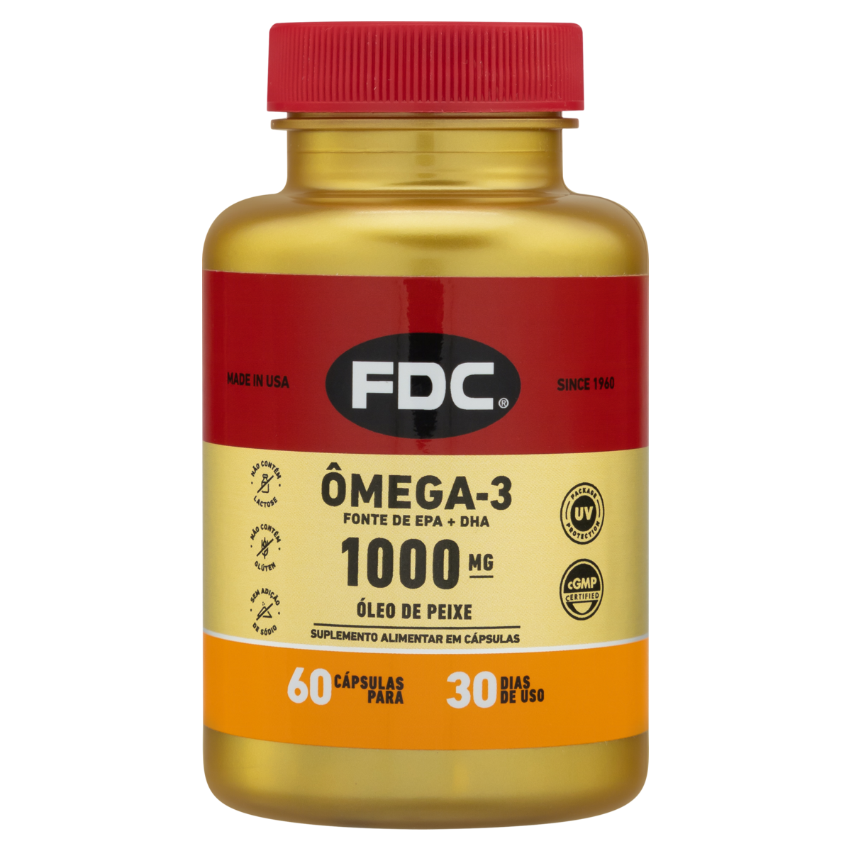 Ômega 3- EPA DHA 1000mg FDC Frasco 60 Cápsulas