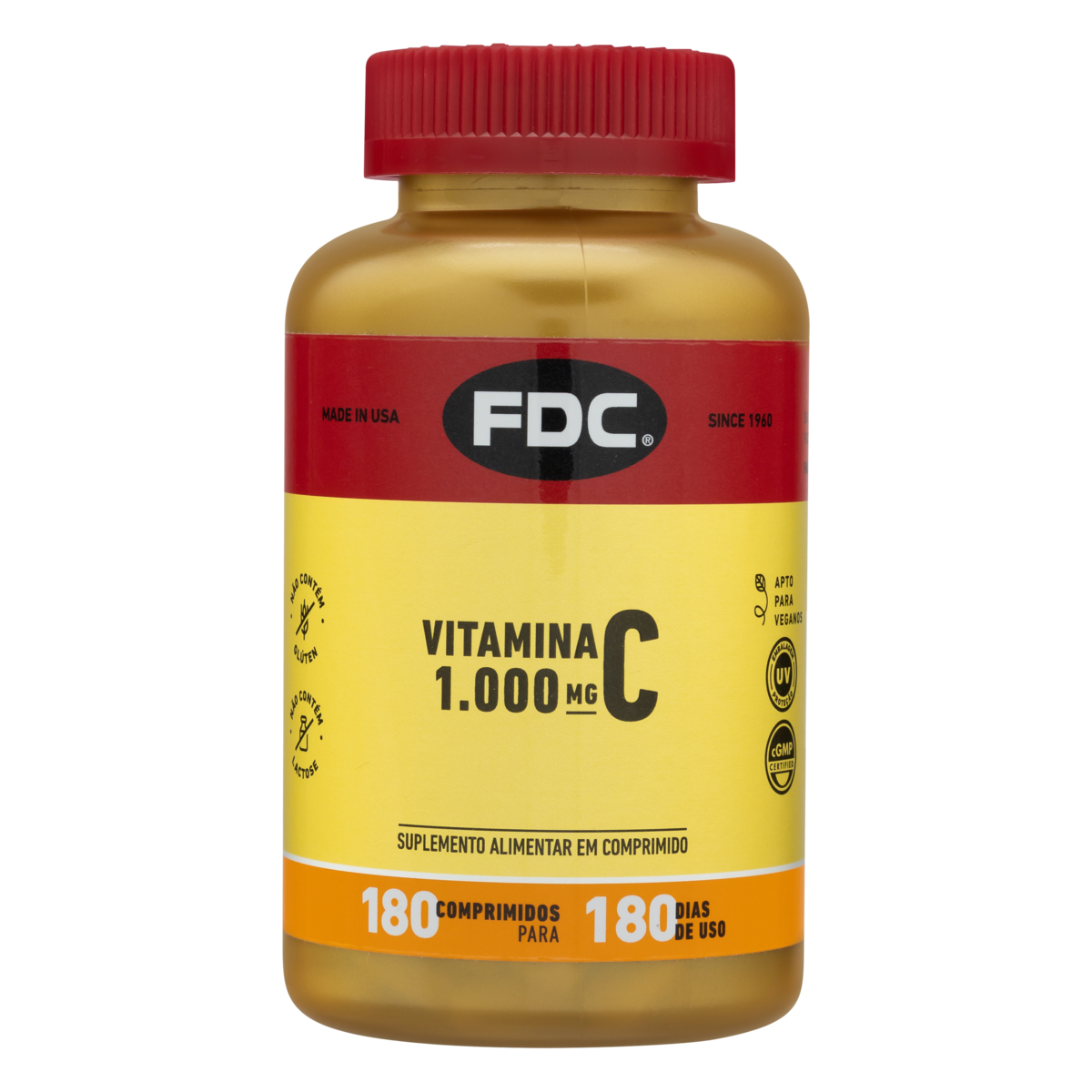 Vitamina C 1000mg FDC Frasco 180 Comprimidos